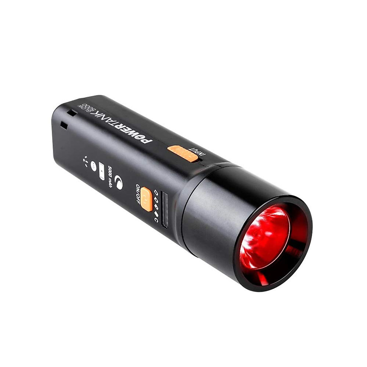 Celestron - PowerTank Glow 5000 - Portable USB Rechargeable Power Bank + Red Flashlight - 5000 mAh Capacity & Car Battery Adapter for All Nexstar Telescopes