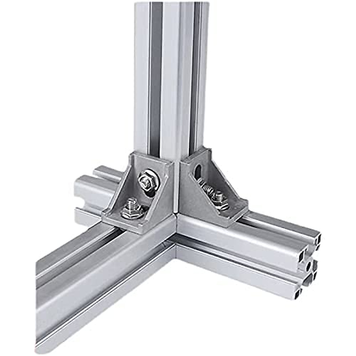 MroMax M8-1.25x25mm T Slot Bolts Carbon Steel Drop-in Stud Sliding Screw Bolt Metric Hammer Head Bolt for European Standard 45 Series Aluminum Extrusions Silver 20Pcs