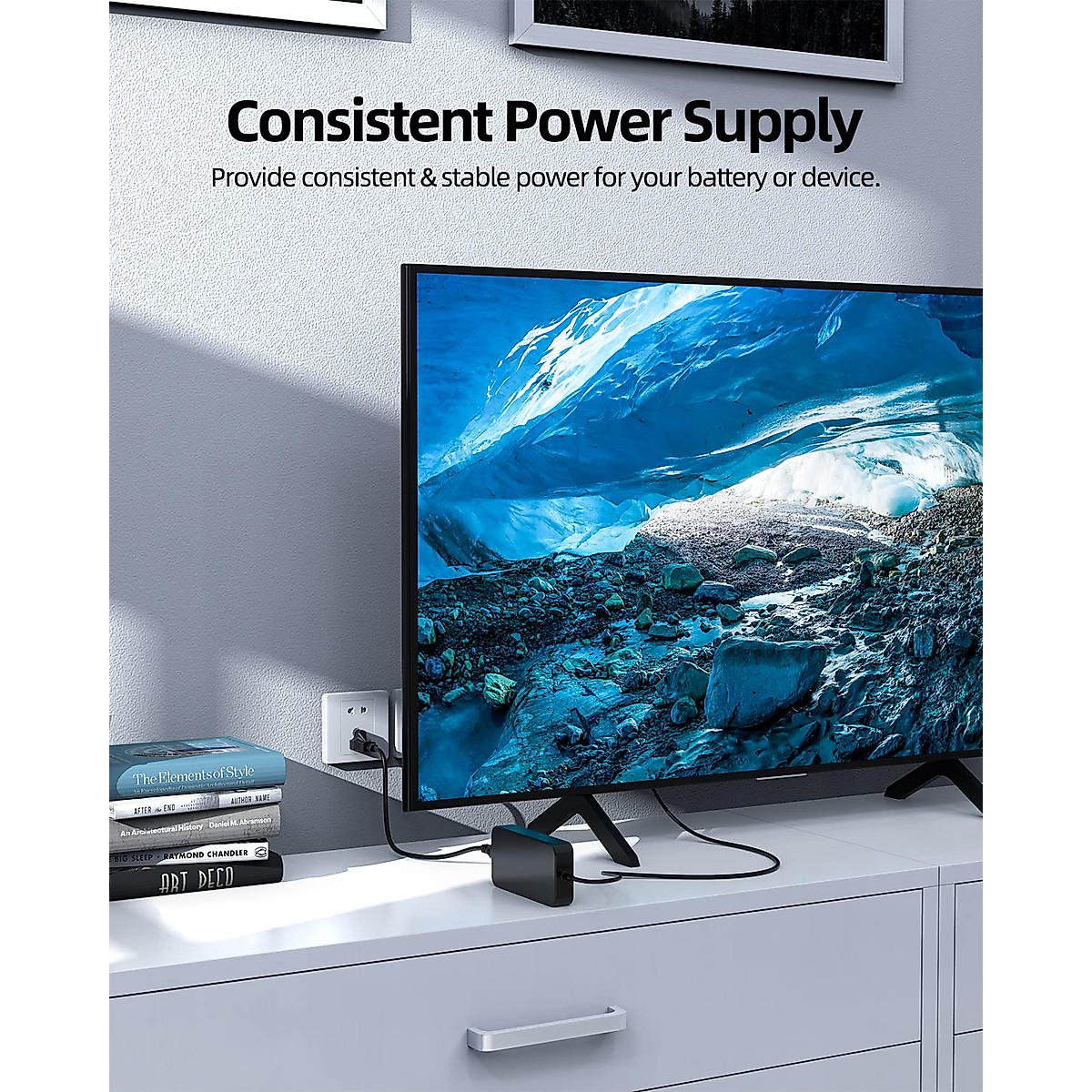 Power Cord Fit for Sony Smart TV XBR-43X800H XBR-49X800H XBR-49X800G XBR43X800H XBR49X800H XBR49X800G X800H 43-inch 49-inch Supply Adapter AC Charger