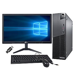 Lenovo Business Desktop Computer PC with 20Inch HD+ Monitor Screen(HDMI) Intel Quad Core i5 4th Gen up to 3.60 GHz, 16GB RAM, 1TB SSD, KB, Mouse, WiFi, DP, USB 3.0, Windows 10 Pro 64-bit(Renewed)