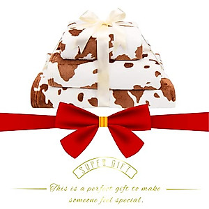 50x60IN Cow Print Blanket Brown Soft Fleece Throw Blanket Warm Plush Dog Blankets Lightweight Cozy Blanket Washable Home Décor Cow Print Throws for Adult Sofa Bed Couch Bedroom Living Room Dorm Room