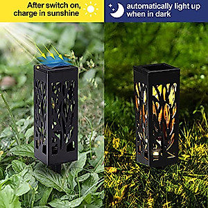 Solar Lights Outdoor,6 Pack Solar Pathway Lights Outdoor-Waterproof,LED Landscape Lighting Solar Powered Outdoor Lights Solar Garden Lights for Pathway Walkway Patio Yard & Lawn Warm White