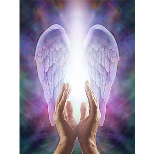 NIHO-JIUMA Diamond Painting Kits Pray Wings, 5D Full Drill Diamond Art Kits Painting Gift for Adult, Home Decoration (30X40cm/11.8x15.7inches)