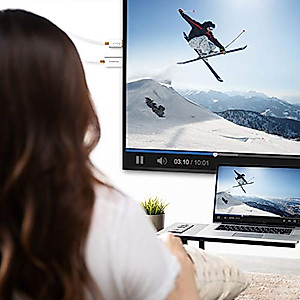 j5create ScreenCast HDMI Wireless Display Adapter Receiver - Mirror Phone, Tablet, Laptop to HDTV - Compatible with MiraCast, AirPlay, Android, Windows 10 PC, iOS, iPhone, Tablet (JVAW56)