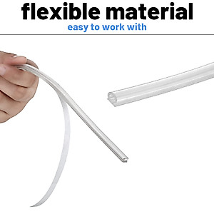 Tondiamo Shower Door Side Seal Glass Translucent Shower Door Side Seal Strip PVC Door Soft Clear Bulb Seal for Gap(7/32 x 98.4 Inches, 2 Rolls)