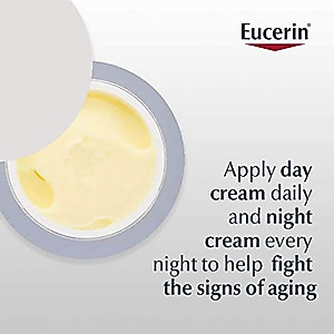 Eucerin Q10 Anti Wrinkle Skin Care Set, Facial Cream for Sensitive Skin, Q10 Anti Wrinkle Face Cream, 1.7 Oz Jar + Q10 Anti Wrinkle Night Cream with Pro-Retinol, 1.7 Oz Jar