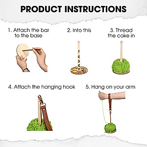 Yarn Holder, Yarn Spinner, Yarn Holder for Crocheting, Crochet Yarn Holder, Yarn Ball Holder, Yarn Spinner for Crocheting, Portable Wrist Yarn Holder, Portable Yarn Holder (Bee, 01)