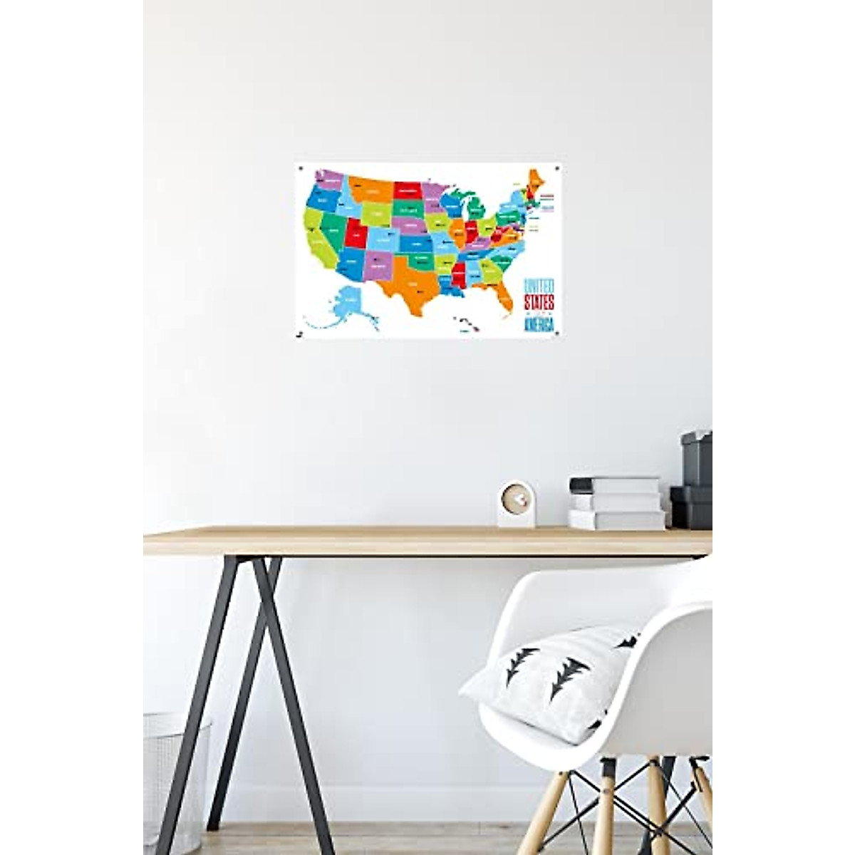 Map - United States of America 2022 Wall Poster with Push Pins