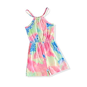 Toddler Baby Girls Clothes Strap Sleeveless One Piece Halter Romper Casual Summer Jumpsuit