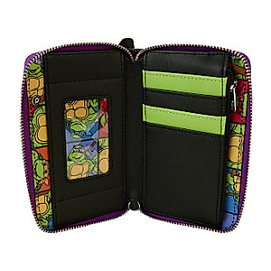 Loungefly Teenage Mutant Ninja Turtles 40th Anniversary Vintage Arcade Lenticular Zip Around Wallet