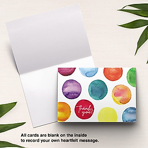 Dessie 100 Unique Thank You Cards Bulk - Blank Note Cards with 100 Different, Colorful Designs, No repetition. Colorful Envelopes, Gold Seals and Sturdy Storage Box.