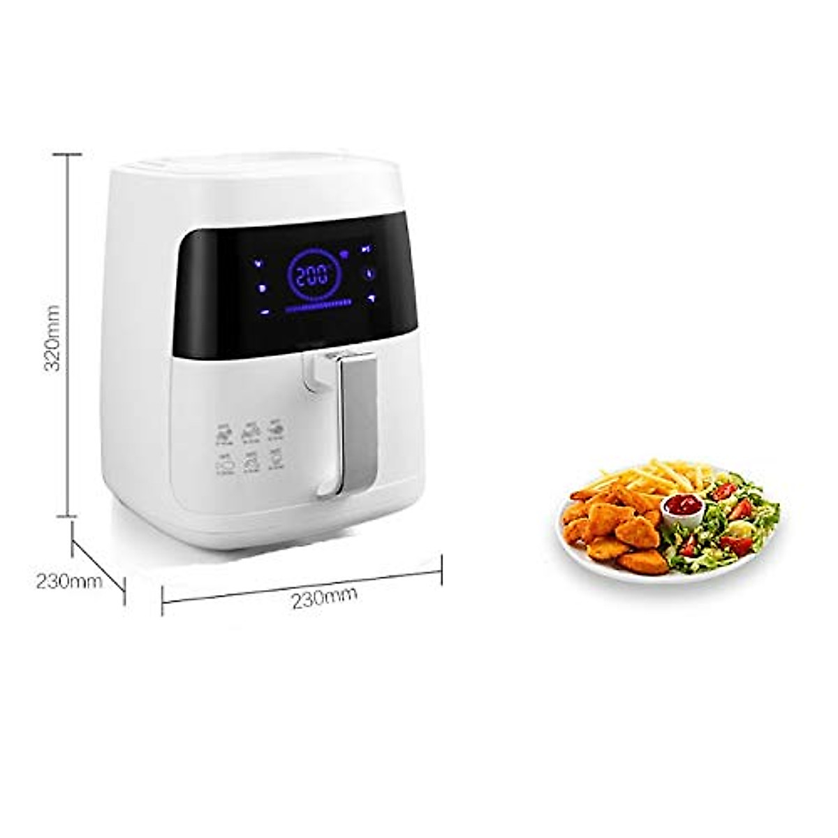 Microcomputer Intelligent Control 2.5L Smokeless Electric Air Fryer French Fries Machine Non-stick Fryer Every Family