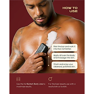 Buttah Skin by Dorion Renaud Black Gold Polishing Bar 100g 2 Pack - Activated Charcoal Bar Soap - Skin Polishing Bar - African Cocoa Butter & Shea Butter Body Soap - Black Owned Skincare for Men/Women