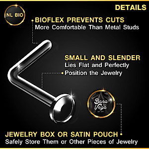 4PCS Flexible Acrylic Clear Bioflex Retainer, 4pcs 0.8M 6M bar, Size No Size