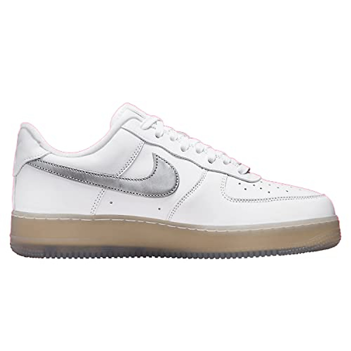 Nike Mens Air Force 1 DX3945 100 White/Metallic Silver - Size 14
