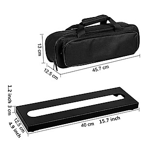 GOKKO Small Guitar Pedal Board 15.7 x 4.9 inches Pedalboard with Carrying Bag
