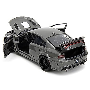 2021 Charger SRT Hellcat Gray Metallic Fast X (2023) Movie 1/24 Diecast Model Car by Jada 34472