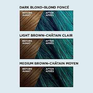 L’Oréal Paris Colorista Semi Permanent Hair Color for Brunettes, Color Depositing Hair Mask Formula, Teal