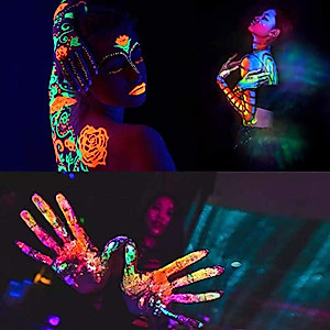 FAISHILAN 2 Pack 40W Black Lights LED Black Light Bar, IP65 Waterproof BlackLights Glow in The Dark Party for Blacklight Party Halloween Bedroom Body Paint Stage Light Fluorescent Poster