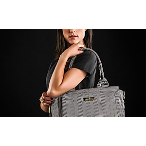 JuJuBe Be Classy Structured Multi-Functional Multi-Functional Diaper Bag/Purse, Legacy Collection - The Queen of the Nile - Black/White Chevron