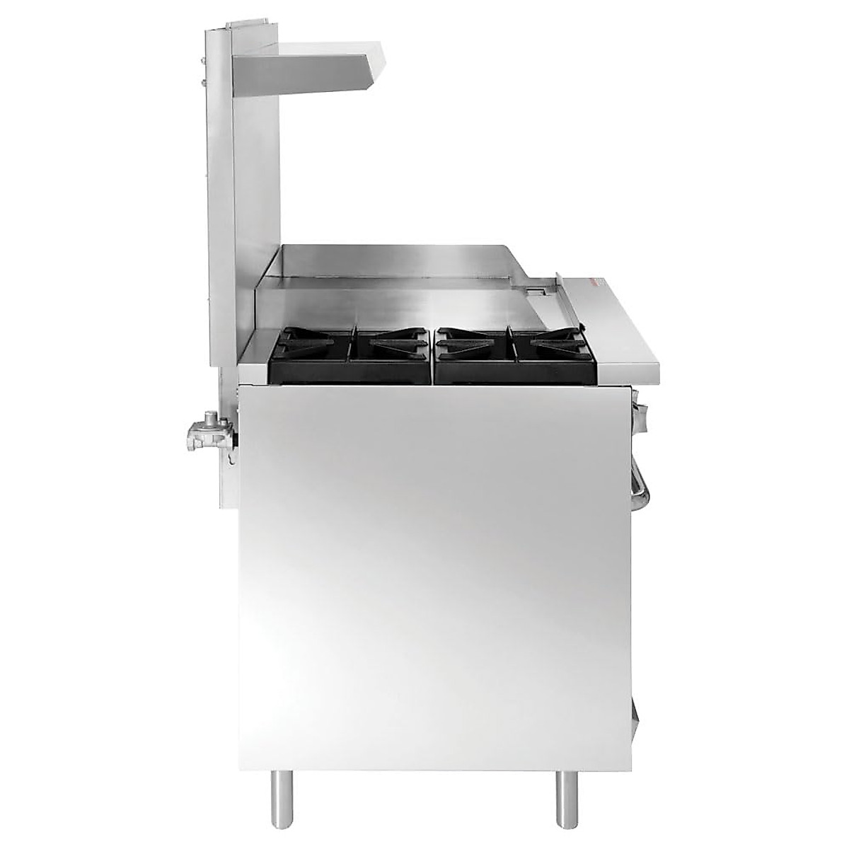 Kratos 36" Wide Commercial Gas Range with 24" Griddle, 2 Burners, and Full Size Oven, Stainless Steel Range for Restaurants, 130,000 BTU, Liquid Propane (29Y-047-LP)