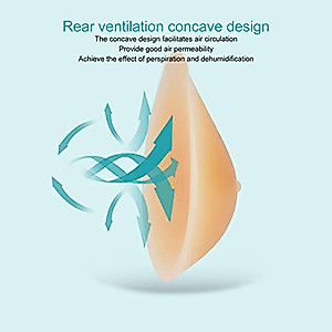 Bra Prosthesis, Bra Pads Artificial Prosthetic Forms for Symmetrical Breast Mastectomy Post Mastectomy Breast Forms Silicone Bra Inserts 5.3 Oz