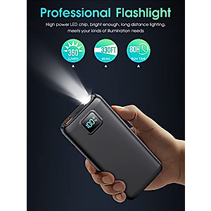 Portable-Charger-Power-Bank - 40000mAh Power Bank PD 30W and QC 4.0 Quick Charging Built-in LED Display 2 USB 1Type-C Output Compatible with Most Electronic Devices on The Market
