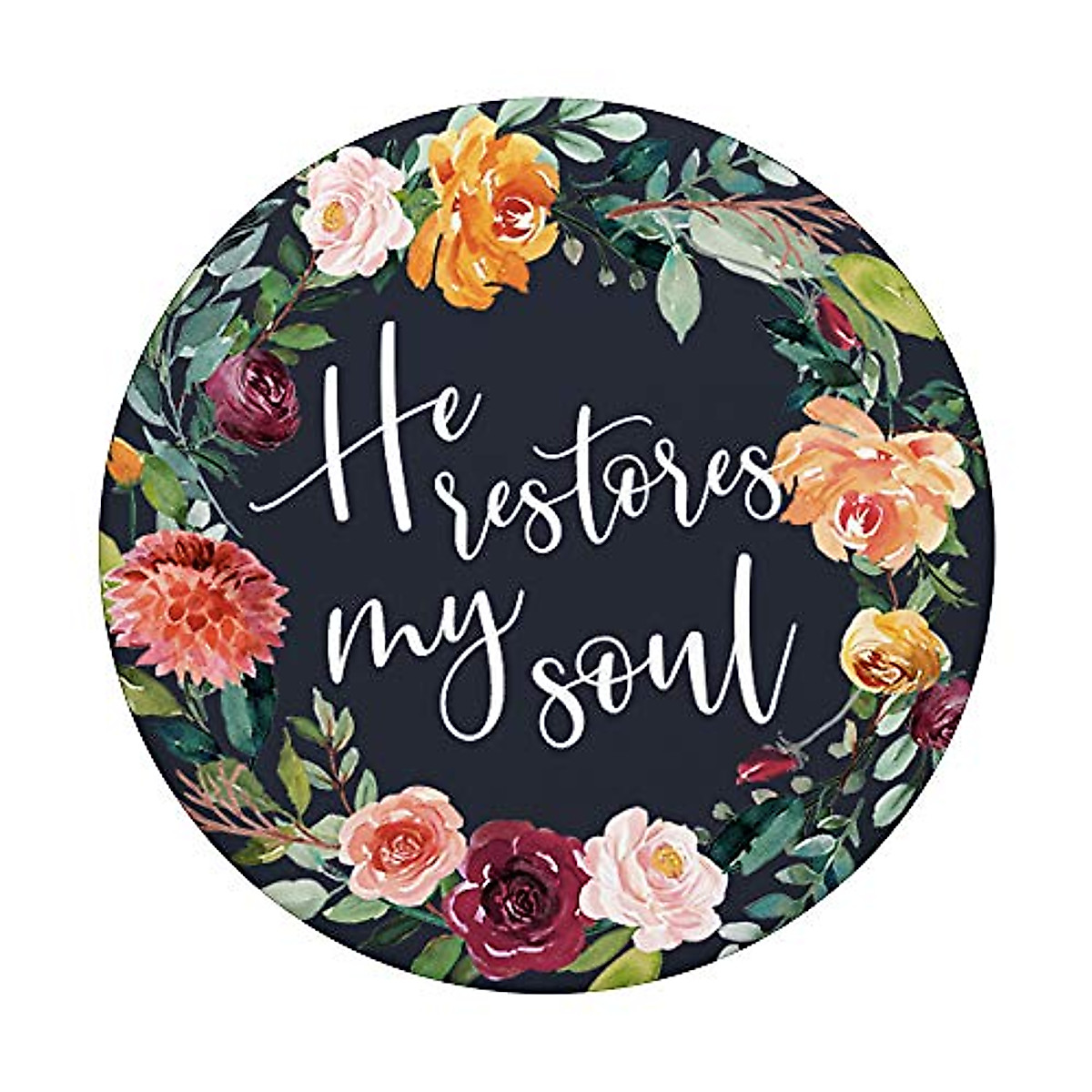 He Restores My Soul - Christian Scripture Bible Verse Psalm PopSockets PopGrip: Swappable Grip for Phones & Tablets