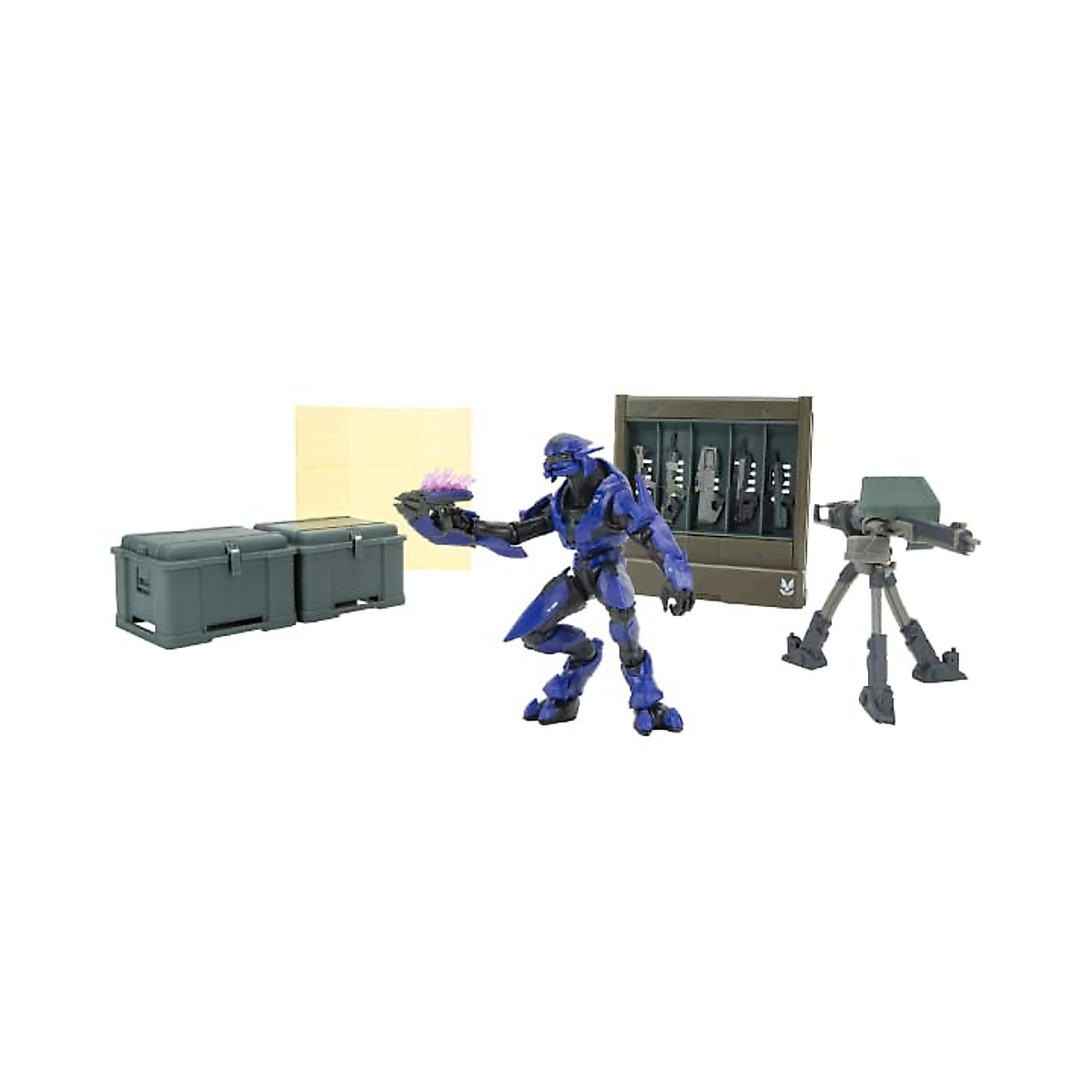 HALO 4” Hero Mission Pack - Spartan Gungnir and Elite Mercenary Action Figures Plus Weapons Infinite Accessories - UNSC Checkpoint