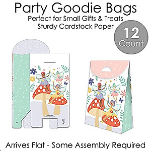 Big Dot of Happiness Let’s Be Fairies - Fairy Garden Birthday Gift Favor Bag - Party Goodie Boxes - Set of 12