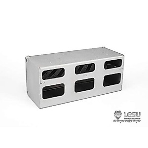 TOUCAN RC HOBBY Lesu Spare Part Metal Tool Box for 1/14 Rc Tractor Truck Hn700 DIY Model