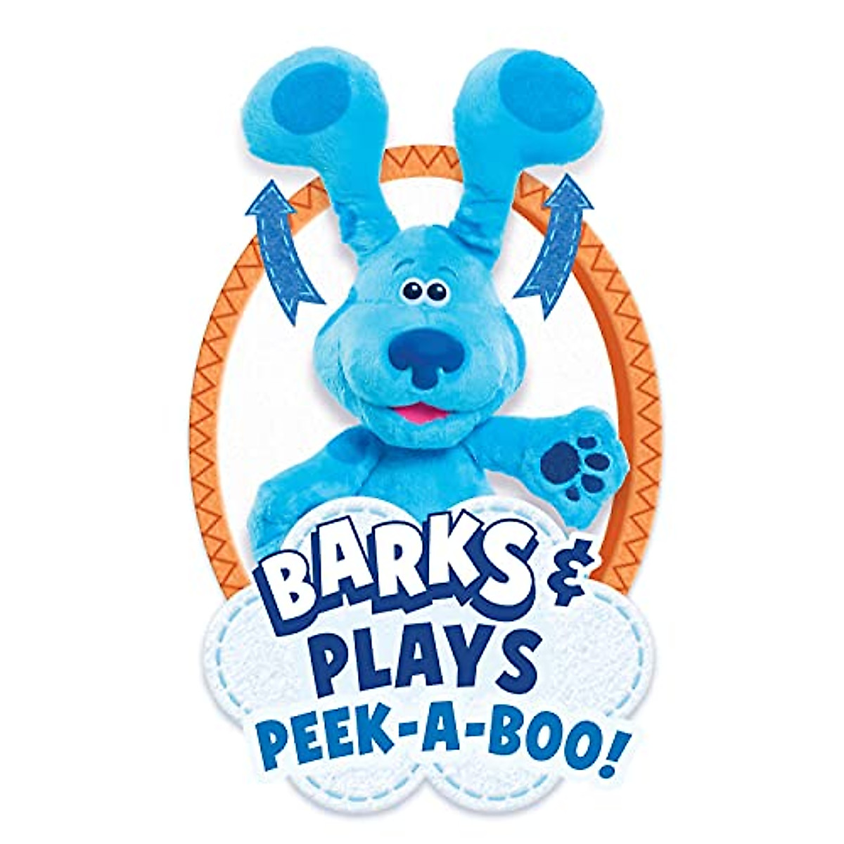 Blue’s Clues & You! Peek-A-Blue, Interactive Barking Peek-A-Boo Stuffed Animal, Dog