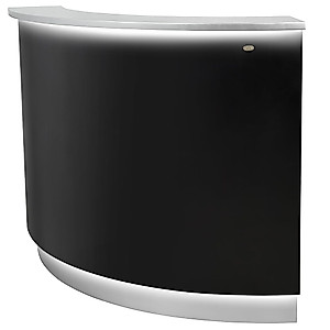 LED Illuminated Curved Reception Desk Reception Area Counter Janus Round