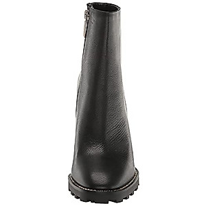 KARL LAGERFELD PARIS Women's Peppy Lug-Sole Zip-up Fashion Boot, Black, 10