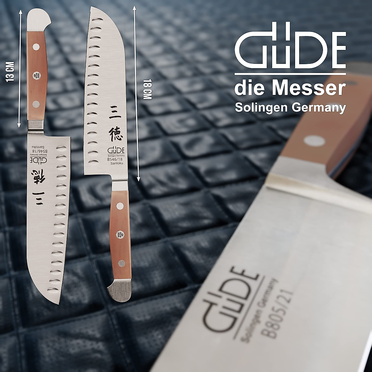 Güde Alpha Pear Series Hand Forged/Sharpened Santoku Knife, 7-in - Ice Hardened Steel - Made in Solingen, Germany Since 1910