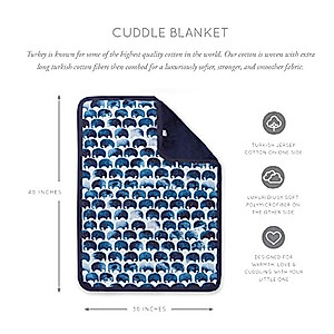 Oilo Baby Blanket Bundle | Cute Lightweight Cotton Fabric Comforter | Cozy, Soft wash & Waterproof Diaper Change pad, Blanket & Crib Sheet | for Infant/Toddler | Newborn Nursery Collection | Elephant
