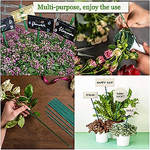 17" Green Bamboo Sticks,Garden Wood Plant Stakes,Floral/Orchid/Tomato Wooden Stakes Plant Support Stakes Wooden,Wooden Sign Posting Garden Sticks(30pcs)