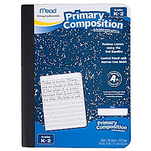 Mead Primary Composition Book, Ruled, 100 Sheets/200 Pages (09902), 6 Notebooks