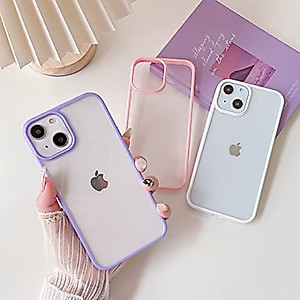 ZTOFERA Compatible with iPhone 13 Case Clear, Anti-Scratch Crystal Transparent Shockproof Protective Case for iPhone 13 - White