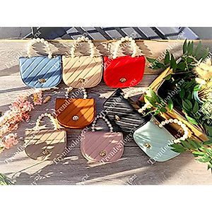 Womens Girls Dressy Pearl Top-Handle Casual Saddle Clutch Satchel Purse Crossbody Bag (zBlack)