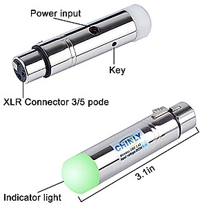CHINLY 6pcs 2.4G DMX512 Wireless 1 Male Transmitter & 5 Female Receivers Control Short version for Stage PAR Party Light