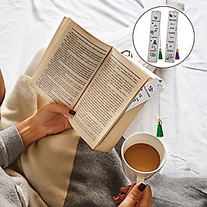 6Pcs Metal Bookmarks Teacher Appreciation Book Page Markers Thank You Teacher Present with with Pendants for Teachers Instructors Birthday Graduation Presents Book Lovers