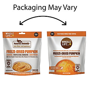 Whole Life Pet Pumpkin Powder for Dogs and Cats. Firms Stool, Relieves Diarrhea. Mix with Water for Instant Puree. No Mess or Waste from Cans. Human Grade Quality