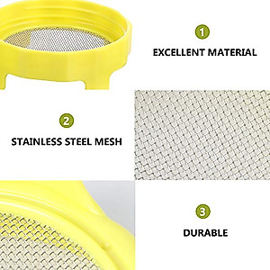 UPKOCH 3pairs Germination Salad Alfalfa, Yellow Practical Grow Jars Stand Maker Screen Legs Sprouting Bean Lids Water Sprout Stainless Screens Tray Steel Seeds Plastic Mung Tool Kit