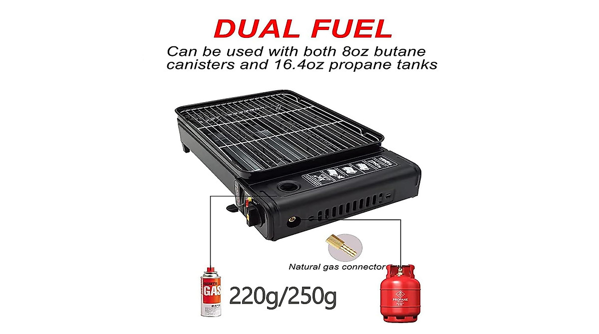 YINMANQ Portable Gas Grill - Outdoor Butane Stove & BBQ for Camping