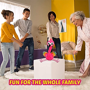 Pets Alive Frankie the Flamingo Pink - 15" Interactive Animal Dancing Plush with 3 Songs, Includes Baby Collectible Flamingo, Party Plush Toy Kids Ages 3+ by ZURU, 9.45*7.09*14.96inch