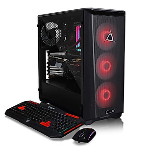 CLX Set Gaming Desktop w/Intel Core i9 10850K Processor, 32GB DDR4 Memory, GeForce RTX 3080 Graphics, 960 GB SSD, 4 TB HDD, WiFi, Windows 11 Home 64-bit, Black