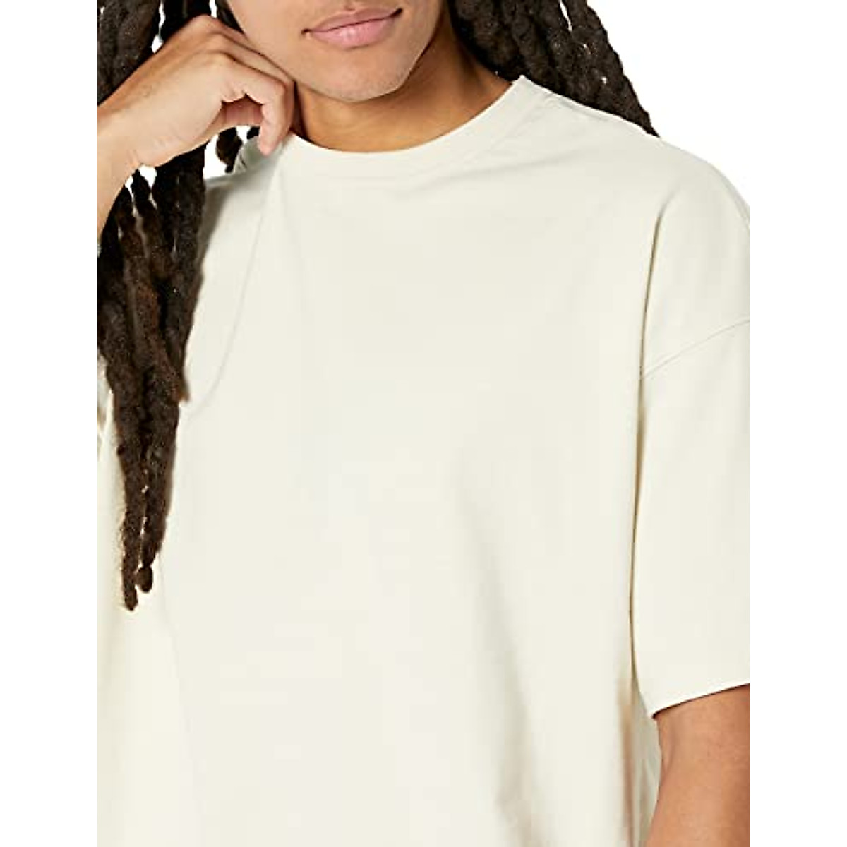Amazon Aware Men's Oversized Heavyweight Cotton Short-Sleeve T-Shirt, Beige, 3X-Large