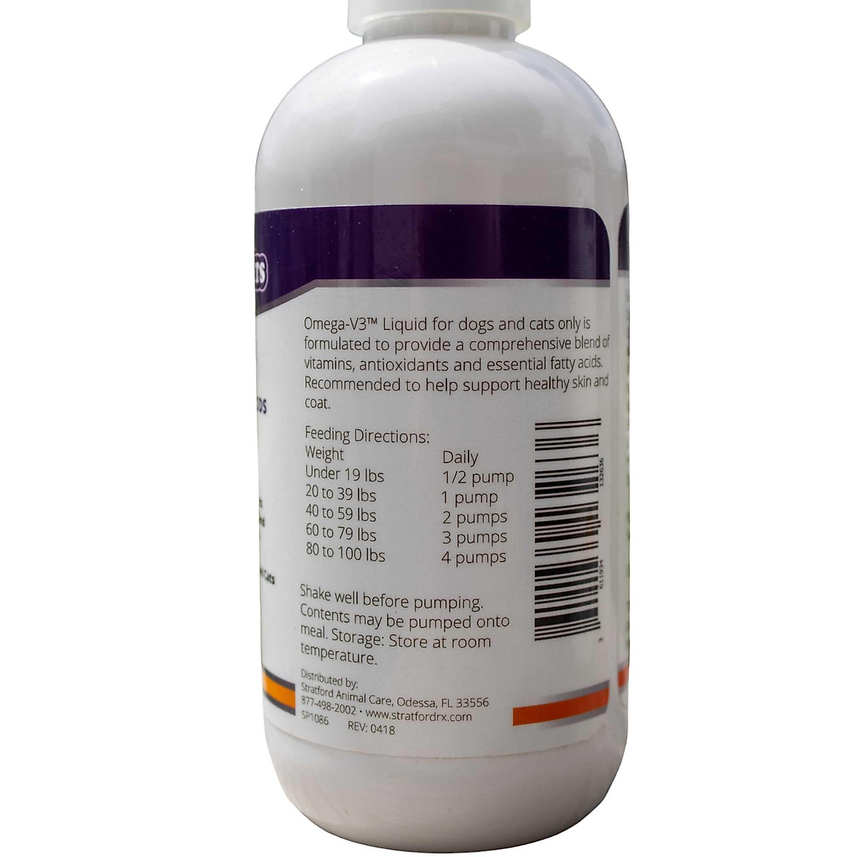 Piccardmeds4pets Derma-3 Liquid Omega-3 Fatty Acids with Pump, Contains Fish Oil and Antioxidant Vitamin, Support Healthy Skin and Coat for Dogs/Cats, 8 oz.