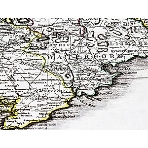 Ireland Antique Map Wall Art 24 x 29. Great Irish Gift For Any Lover of Gaelic Culture & History. Classic, Incredibly Detailed Poster is Beautifully Printed on Premium Paper With UV Resistant Ink